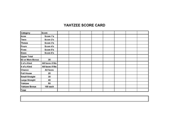 27 Printable Yahtzee Score Cards (FREE Download)