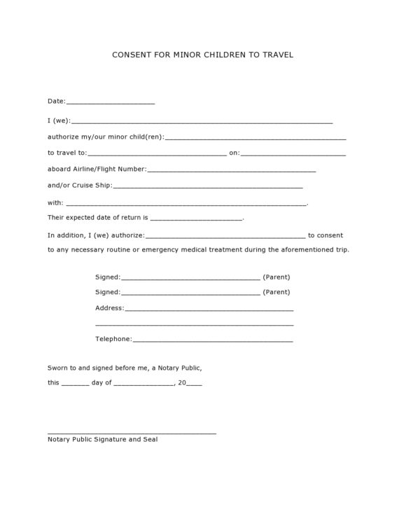 39 Printable Child Travel Consent Forms (& Letters)