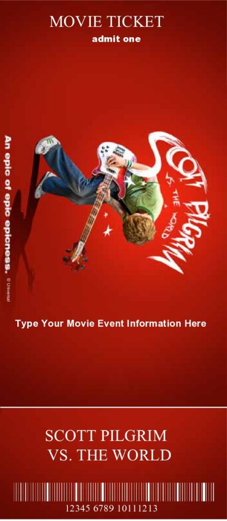 40 Printable Movie Ticket Templates (Free & Editable)