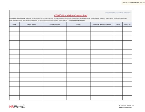 40 Printable Visitor Log Templates (Excel / Word)