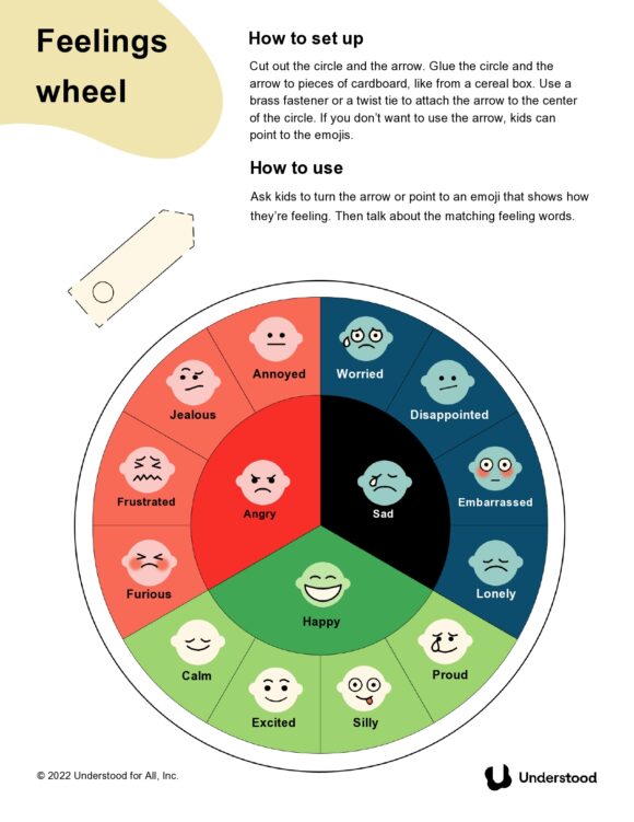 40 Useulf Feelings Wheel Templates [for Adults & Kids]