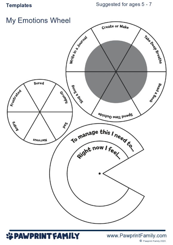 40 Useulf Feelings Wheel Templates [for Adults & Kids]
