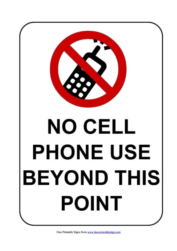 30 No Phone Signs [No Cell Phone Use Signs]